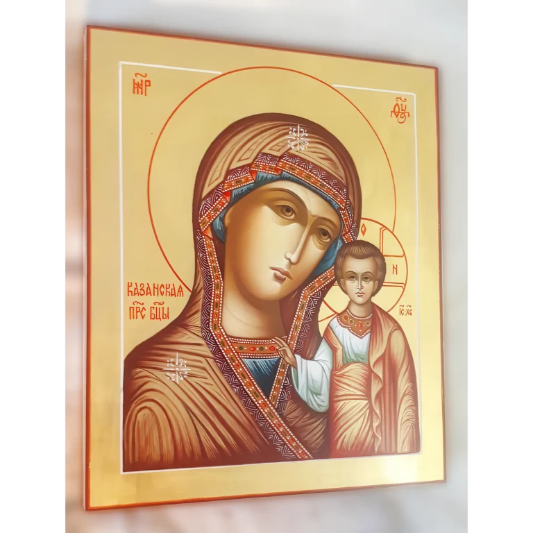 Orthodox Icon of Kazan GodMother | Virgin Mary Art | Mstyora Icons