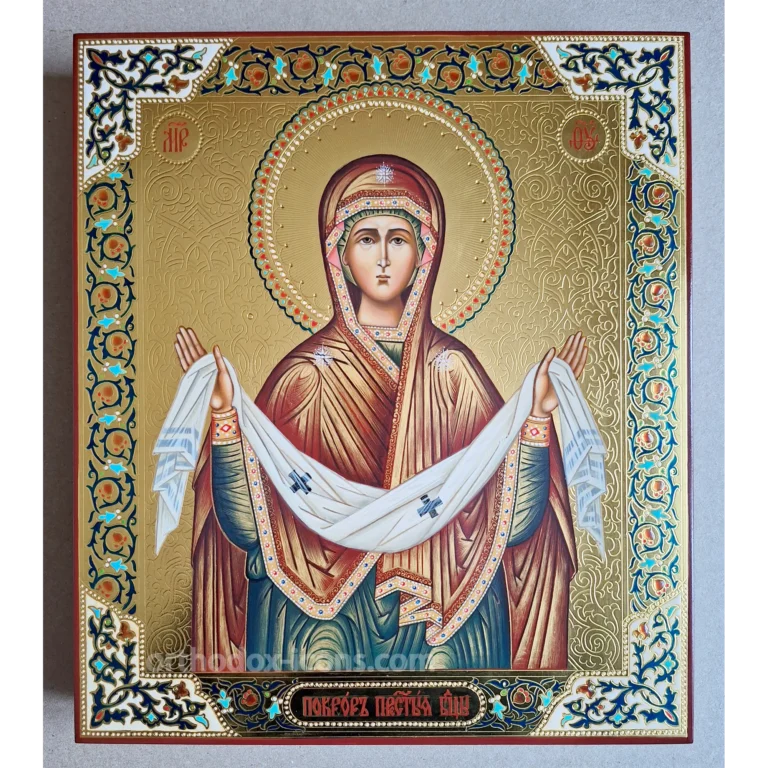 Protection of Virgin Mary Orthodox Icon | Iconography Art | Mstyora